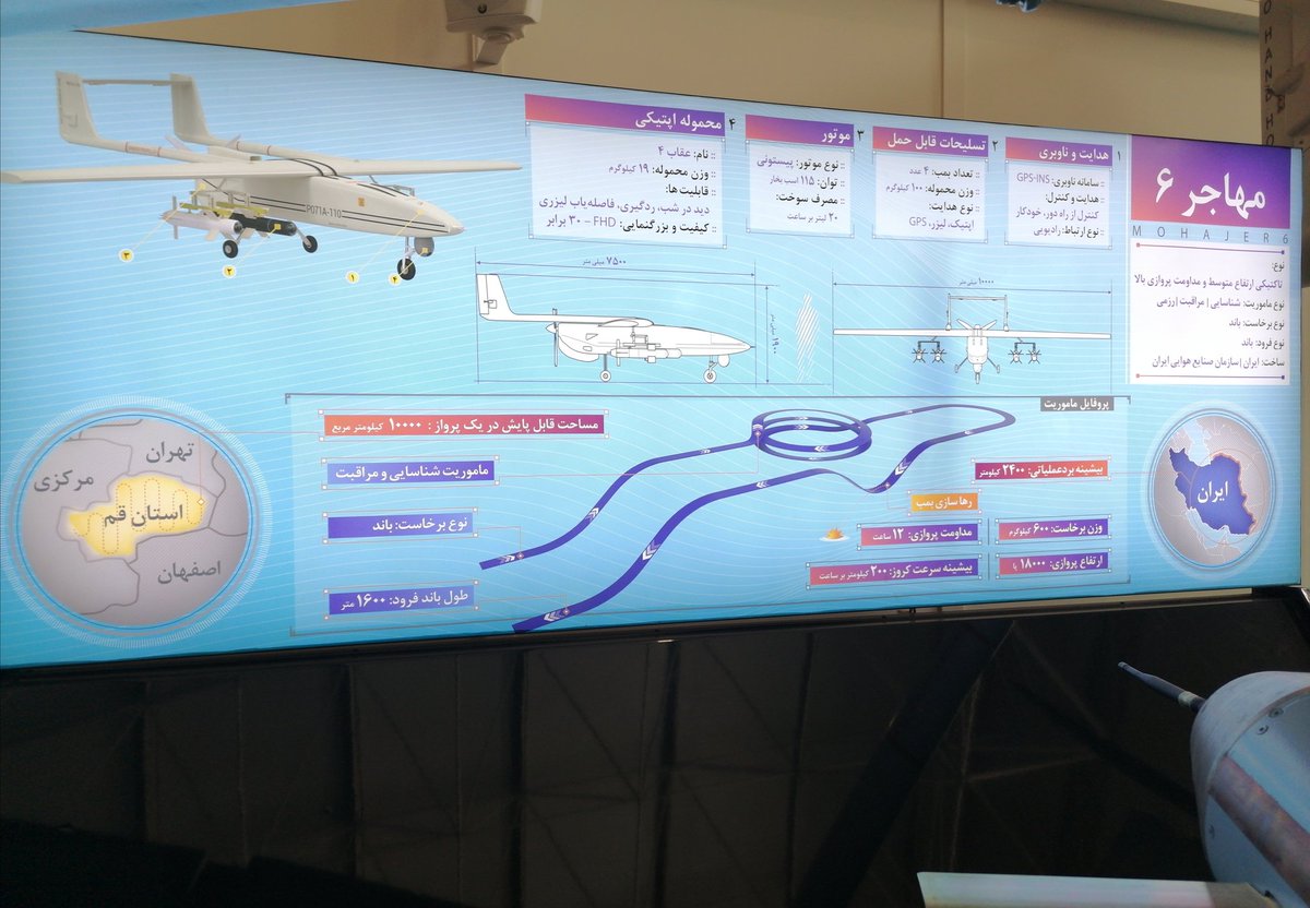 Military Knowledge: Mohajer-6 Reconnaissance Combat Drone - Islamic ...